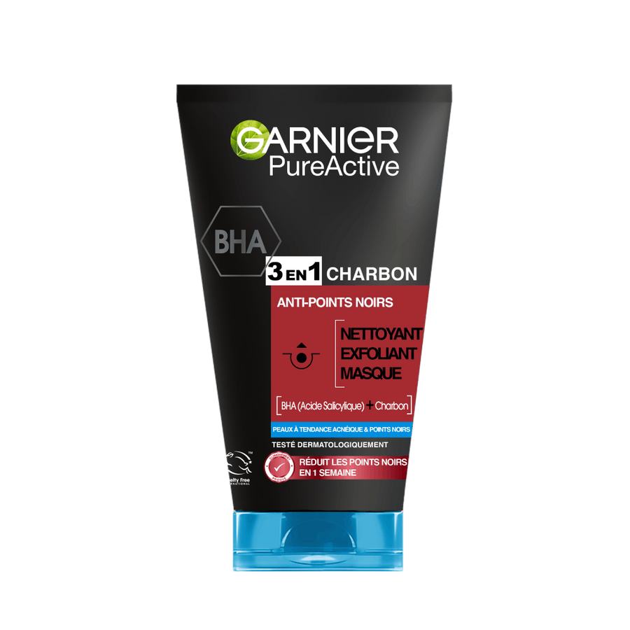 Pure-Active Nettoyant 3 en 1 charbon anti-points noirs | Garnier