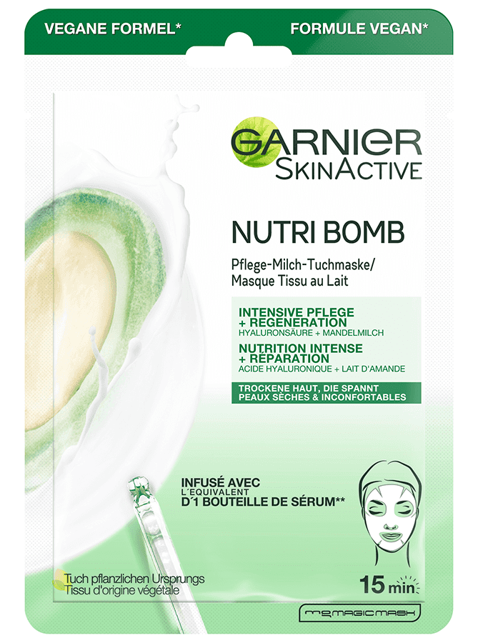 Peau Nourrie et Réparée: SkinActive Nutri Bomb Masque | Garnier