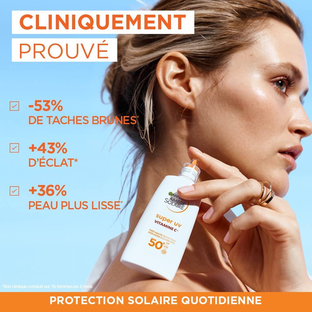 Super UV Fluide Visage anti-taches SPF 50+ Vitamine C | Garnier