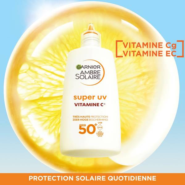 Super UV Fluide Visage anti-taches SPF 50+ Vitamine C | Garnier