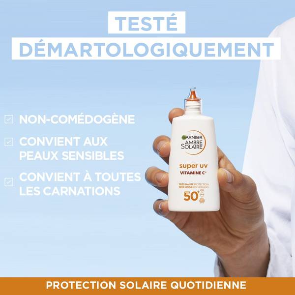 Super UV Fluide Visage anti-taches SPF 50+ Vitamine C | Garnier