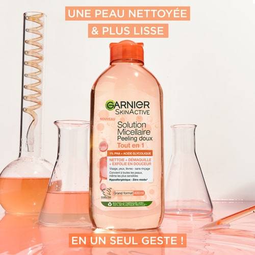 Skin Active | Solution Micellaire Peeling Doux Tout en 1