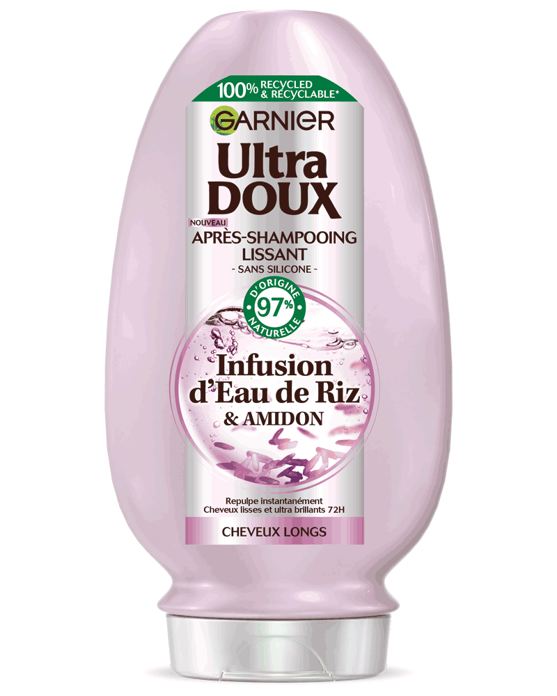 Ultra Doux Après-Shampooing Eau de Riz & Amidon Lissant | Garnier