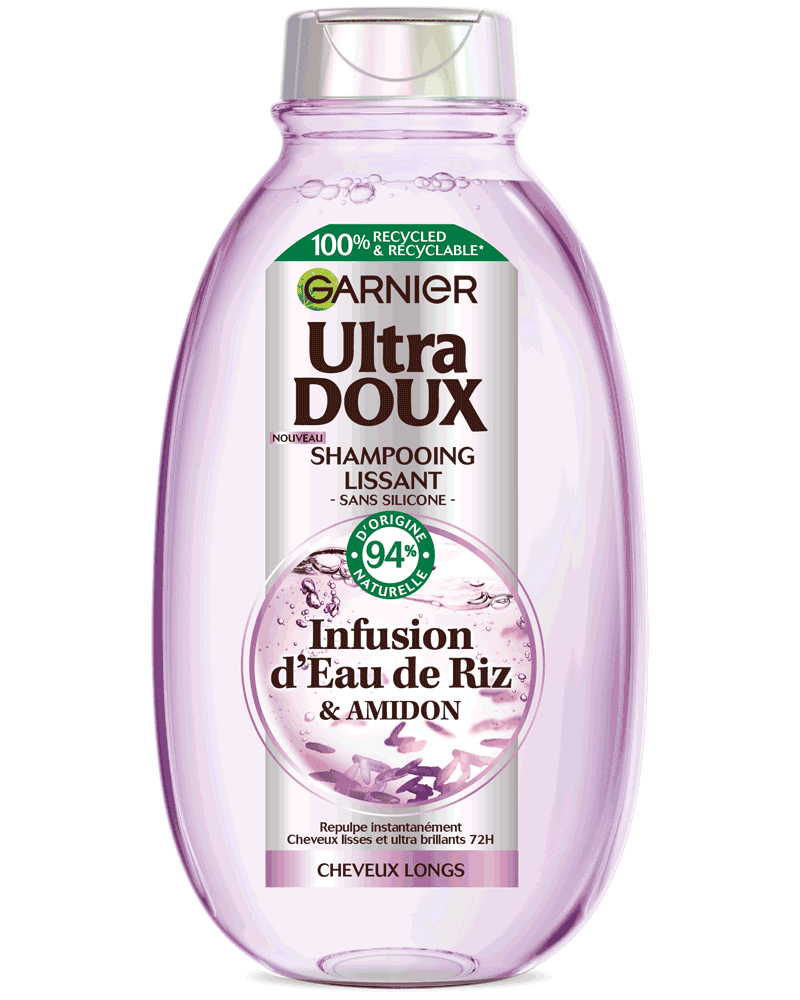 Ultra doux: Shampooing infusion d’eau de riz & amidon | Garnier