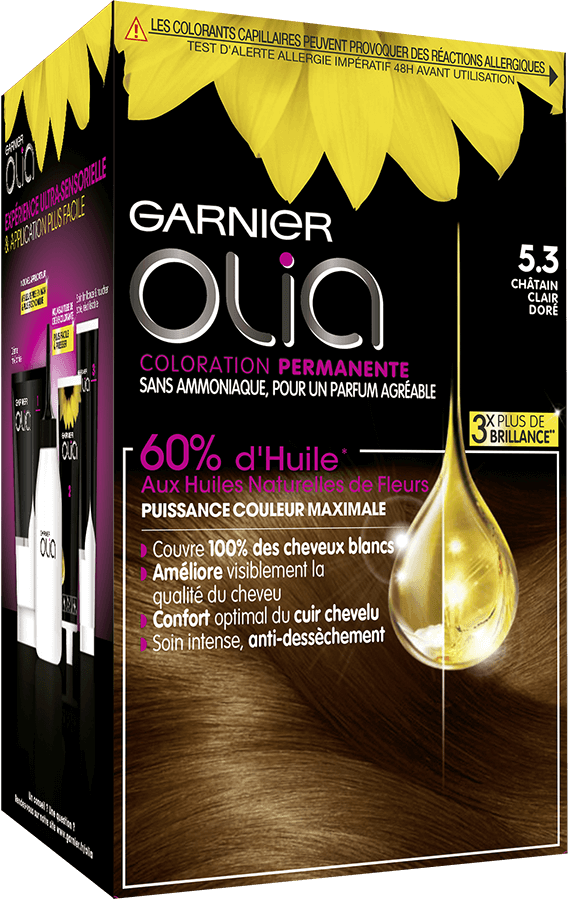 Coloration châtain clair doré - Olia 5.3 - Garnier