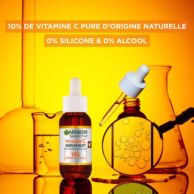 Skin Active Vitamine C | Sérum Nuit Booster d'éclat à la Vitamine C