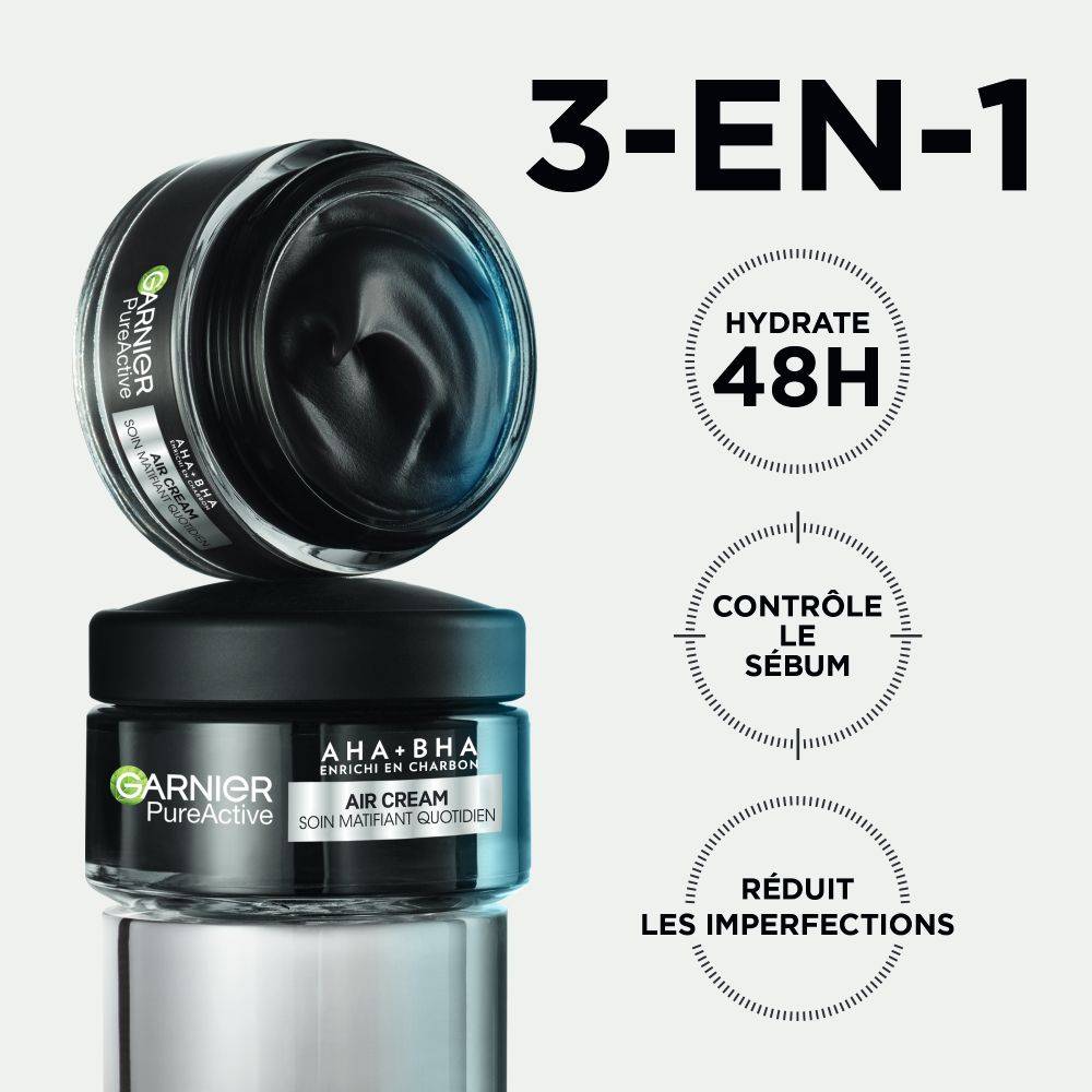 Air Cream Soin Matifiant: Hydratation et Pureté 48h | Garnier