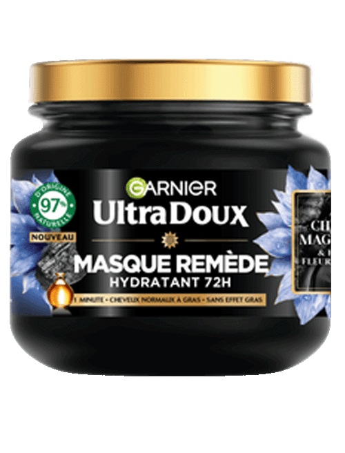 Masque Ultra Doux Équilibrant Charbon pour Cheveux Gras | Garnier